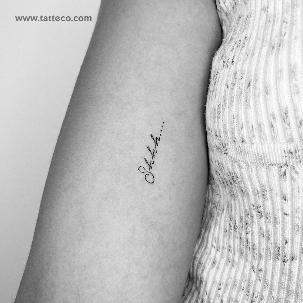 Shhh... Temporary Tattoo - Set of 3 – Tatteco
