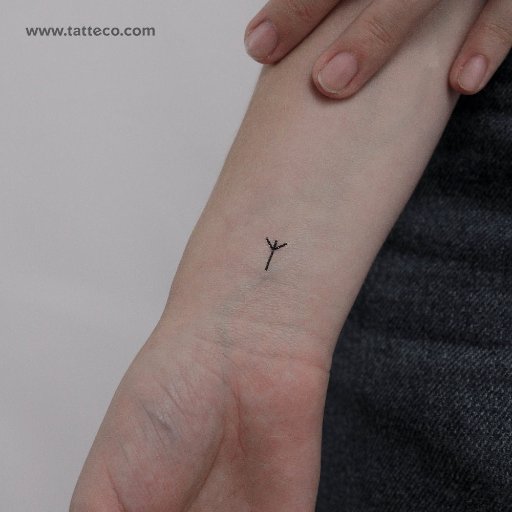 Algiz Rune Temporary Tattoo - Set of 3 – Tatteco
