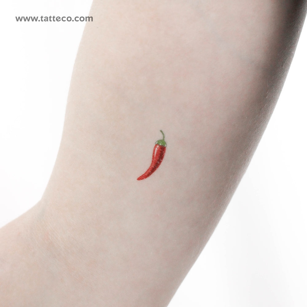 Chili Pepper Temporary Tattoo - Set of 3 – Tatteco