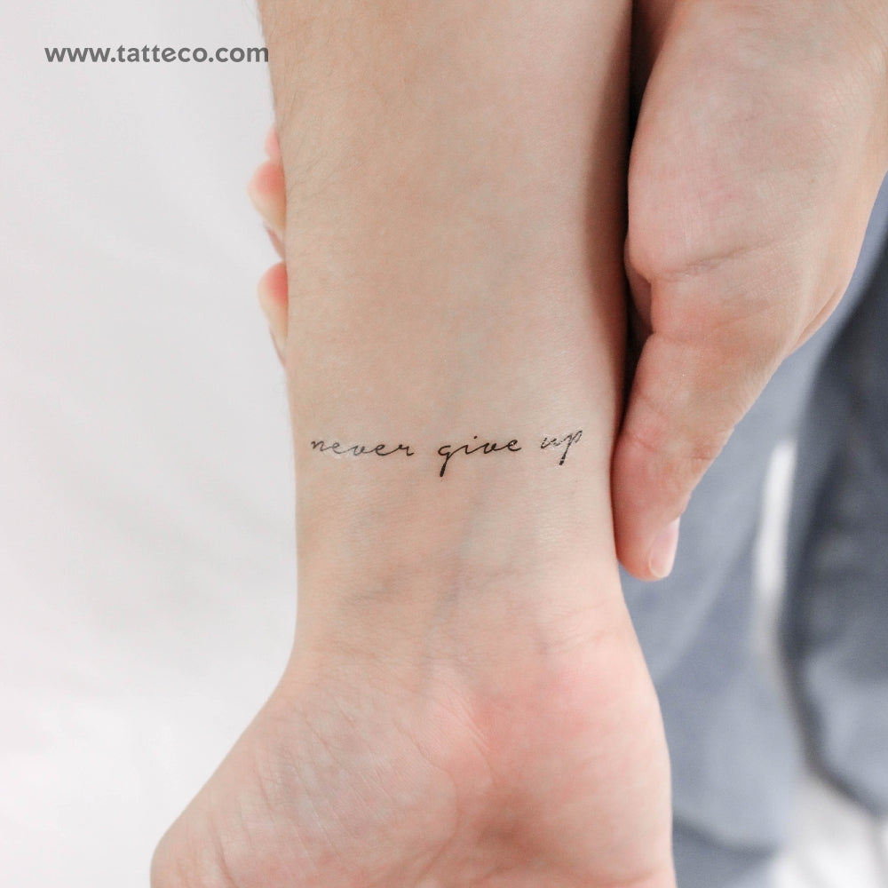 Never Give Up Symbol Tattoo