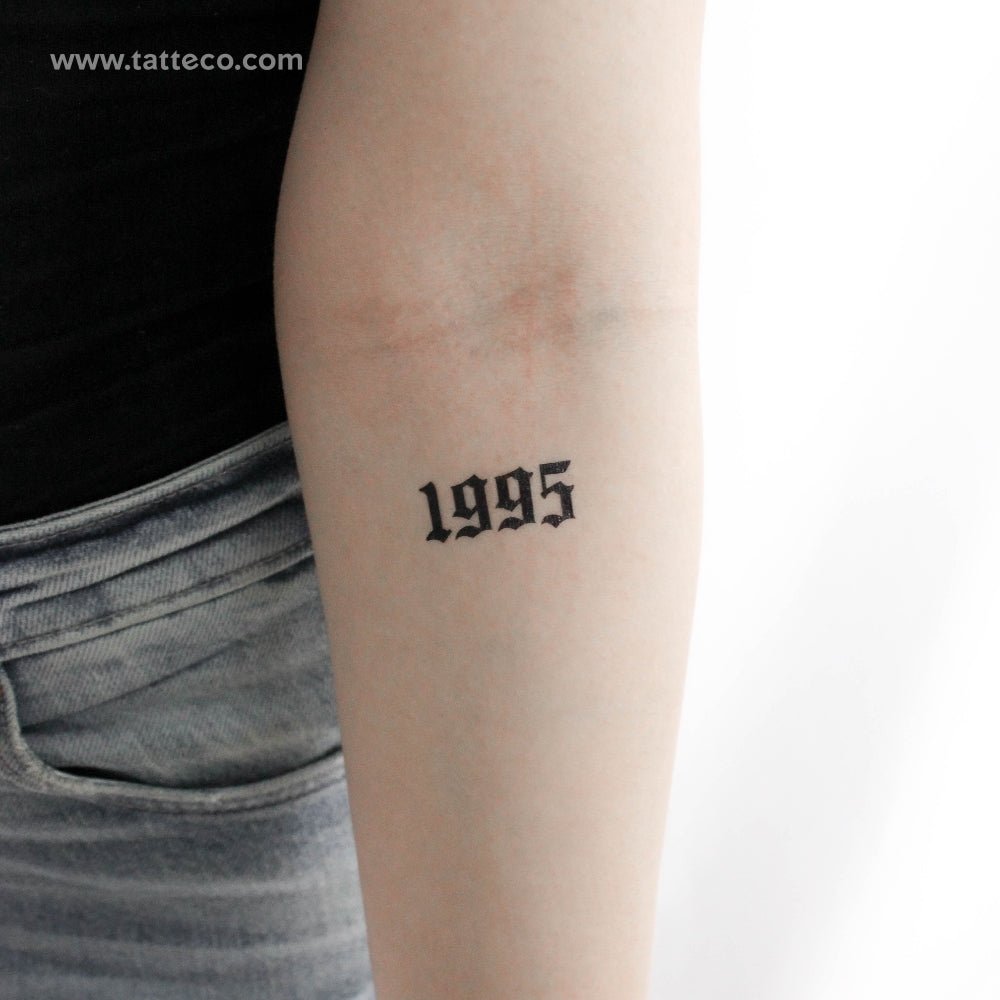 Gothic 1995 Birth Year Temporary Tattoo - Set of 3 – Tatteco
