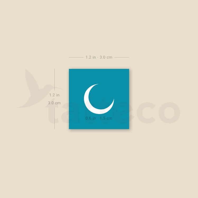 White Ink Sharp Crescent Temporary Tattoo - Set of 3 – Tatteco