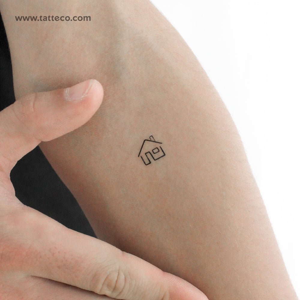 Minimalist House Temporary Tattoo - Set of 3 – Tatteco