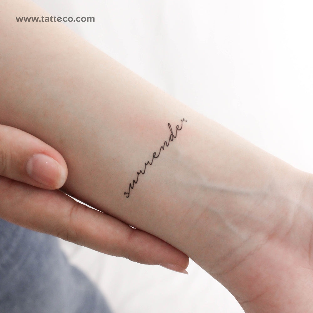 Surrender Temporary Tattoo - Set of 3 – Tatteco