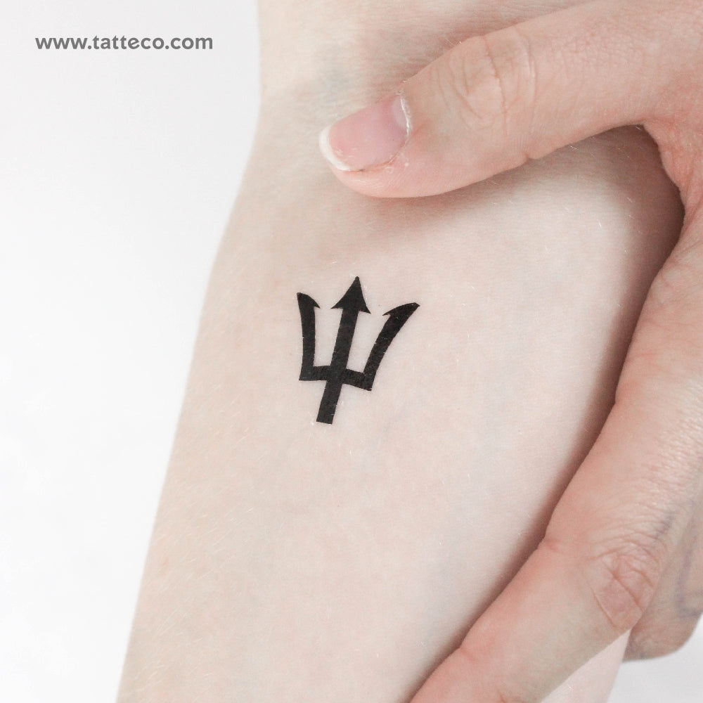 Barbados Trident Temporary Tattoo - Set of 3 – Tatteco