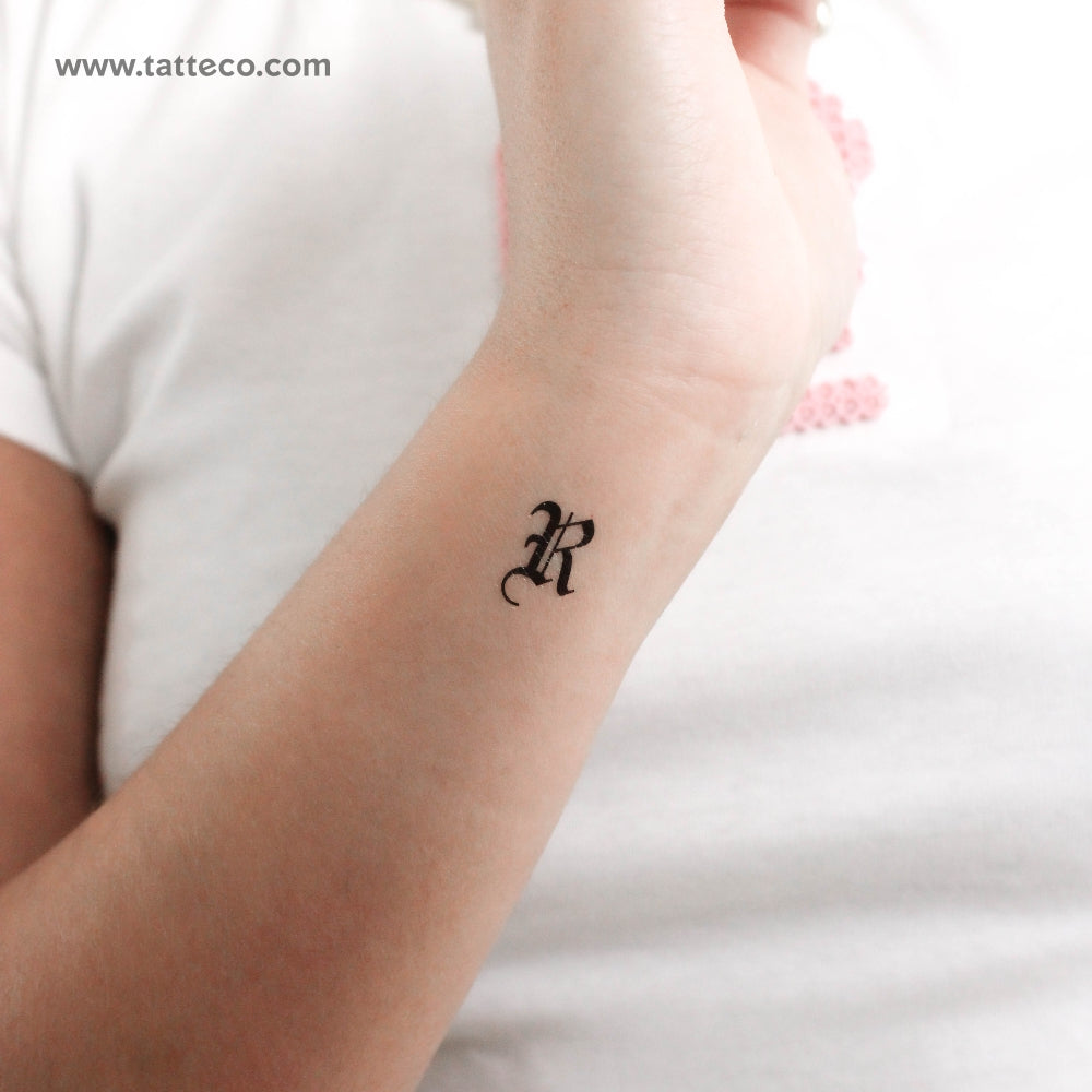 Cursive Letter R Tattoo