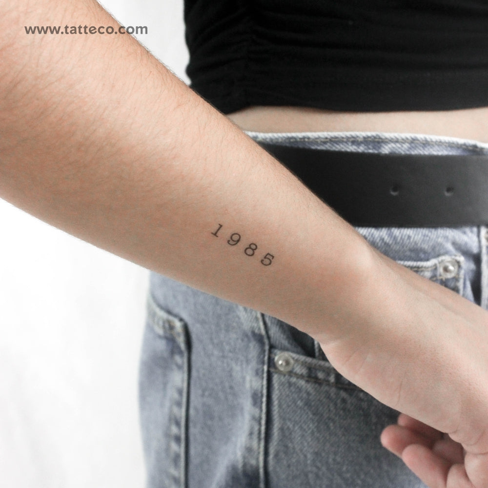Birth year est tattoo designs - Bronctattooaus.com