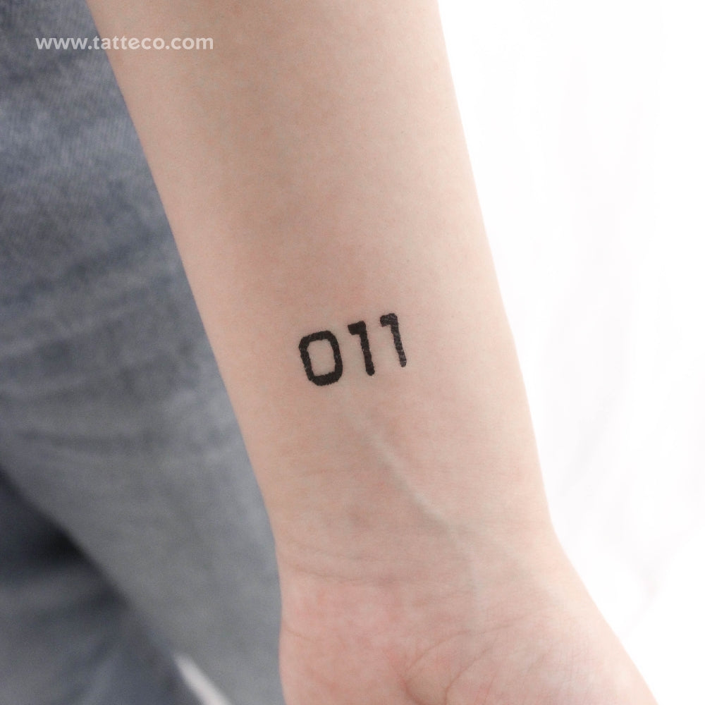 011 Eleven Temporary Tattoo - Set of 3 – Tatteco