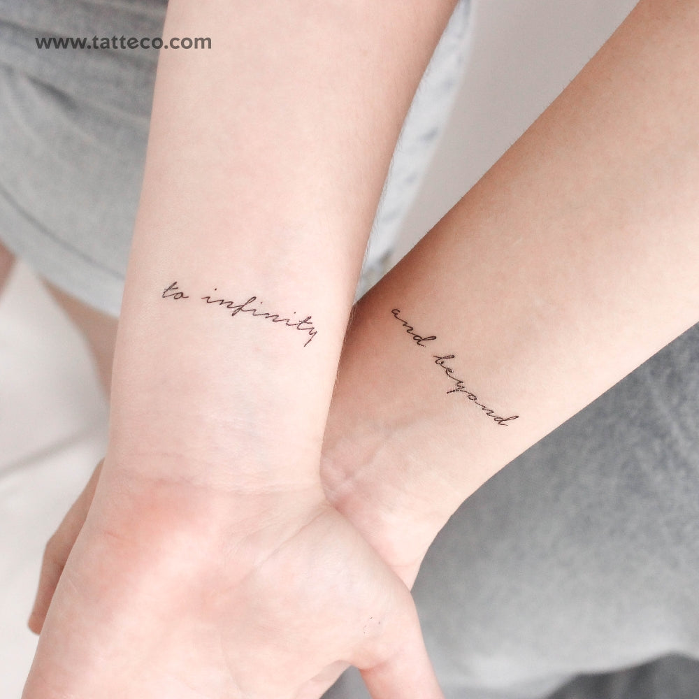 Matching Tattoos Quotes Keep Going Temporary Tattoo Set Of 3