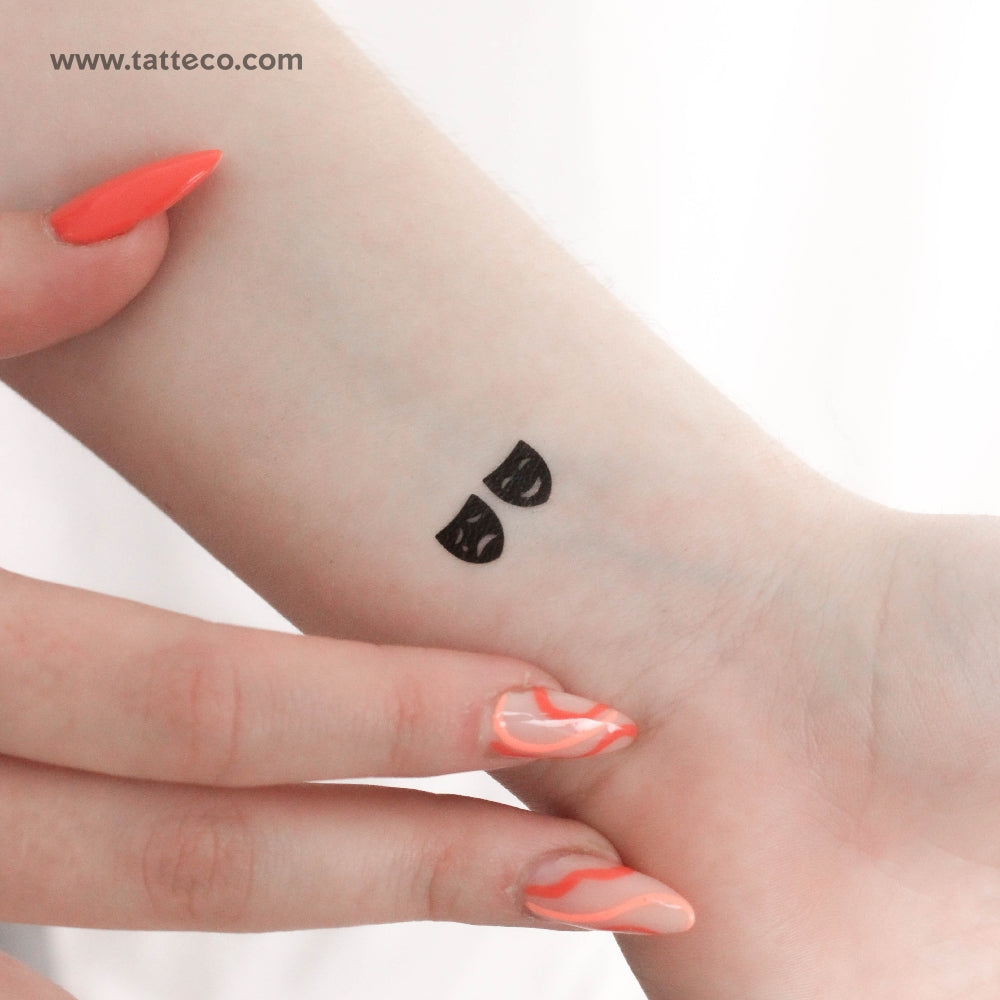Drama Symbol Tattoos Drama Masks Temporary Tattoo Sticker OhMyTat