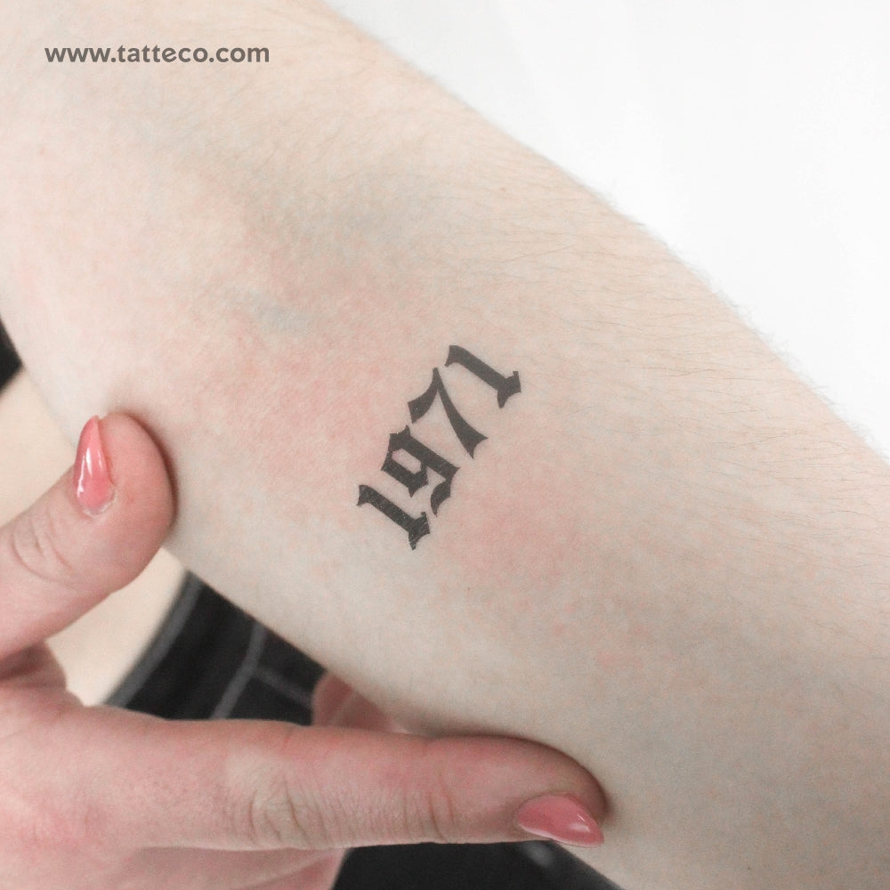 Year Of Birth Tattoo Font