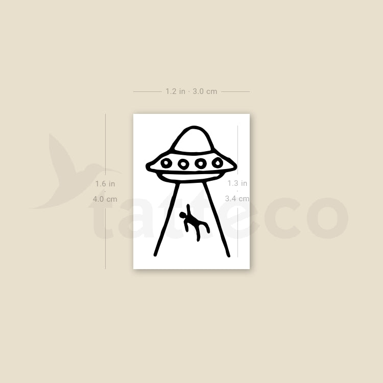 Alien Abduction Temporary Tattoo - Set of 3 – Tatteco