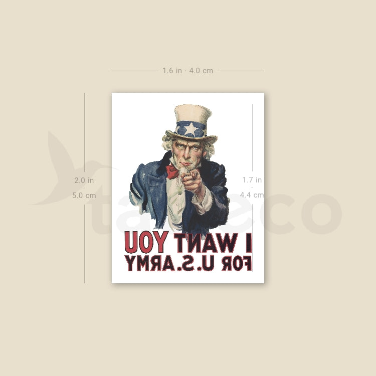 Uncle Sam Temporary Tattoo - Set of 3 – Tatteco