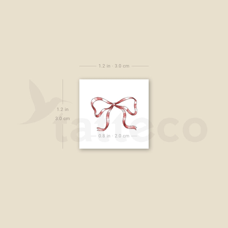 Red Ribbon Temporary Tattoo - Set of 3 – Tatteco