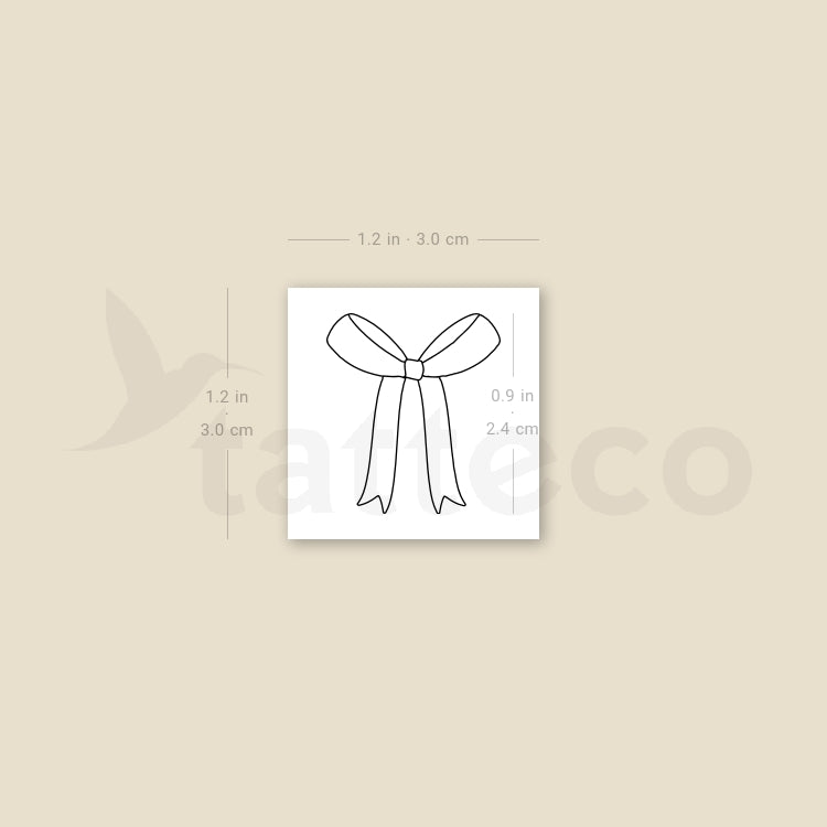 Fine Line Bow Temporary Tattoo - Set of 3 – Tatteco