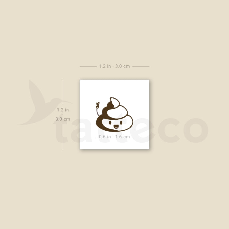 Pile Of Poop Temporary Tattoo - Set of 3 – Tatteco