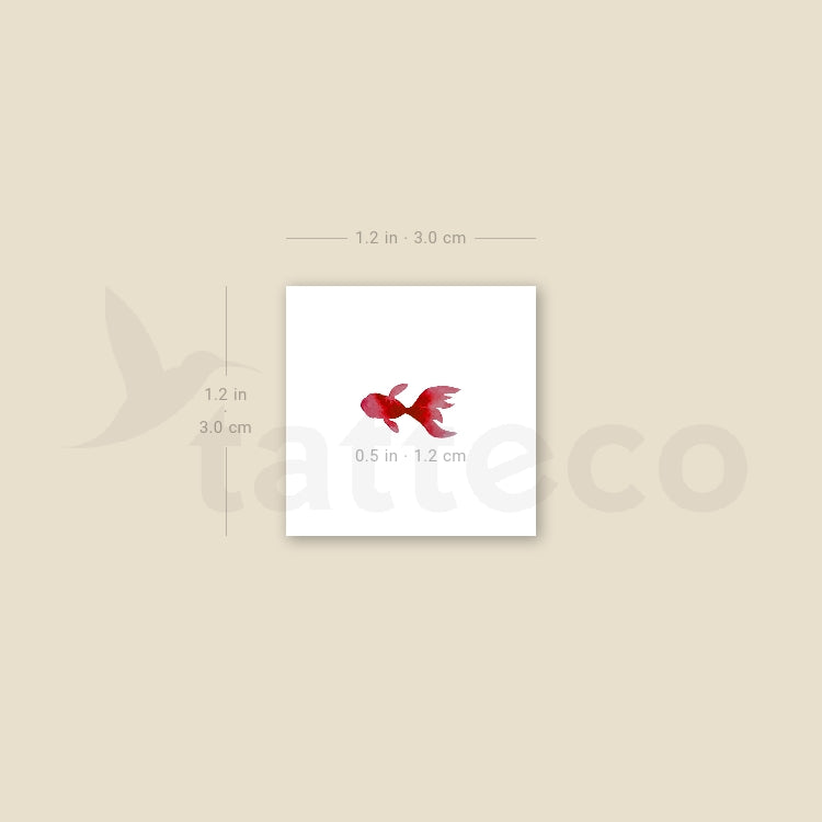 Tiny Red Fish Temporary Tattoo - Set of 3 – Tatteco