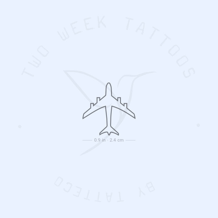 Airplane Outline Tattoo