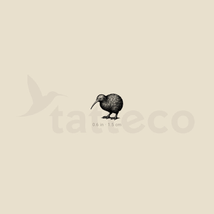 Kiwi Bird Temporary Tattoo - Set of 3 – Tatteco