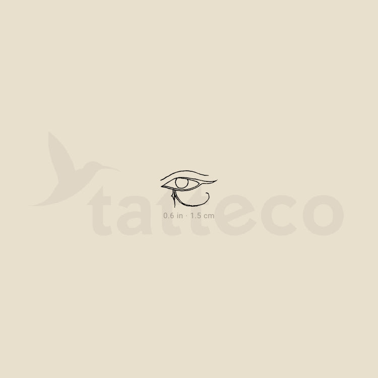 Fine Line Eye Of Horus Temporary Tattoo - Set of 3 – Tatteco