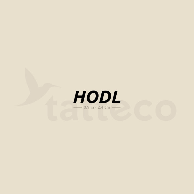 HODL Temporary Tattoo - Set of 3 – Tatteco