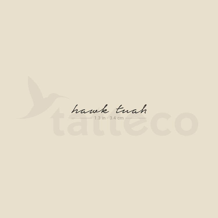 Hawk Tuah Temporary Tattoo - Set of 3 – Tatteco