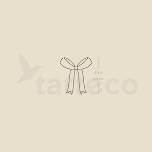 Fine Line Bow Temporary Tattoo - Set of 3 – Tatteco