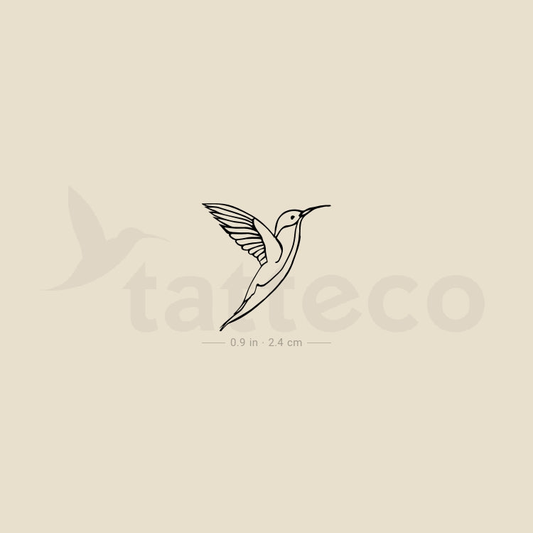 Fine Line Hummingbird Temporary Tattoo - Set of 3 – Tatteco