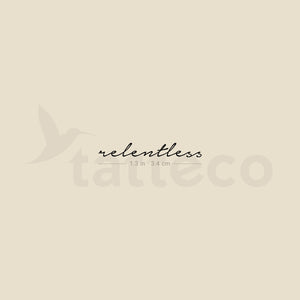 Relentless Temporary Tattoo - Set of 3 – Tatteco