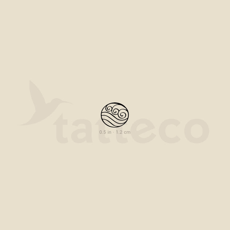 Avatar Water Symbol Temporary Tattoo - Set of 3 – Tatteco