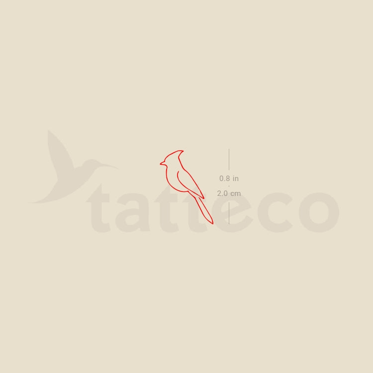 Continuous Line Cardinal Temporary Tattoo - Set of 3 – Tatteco