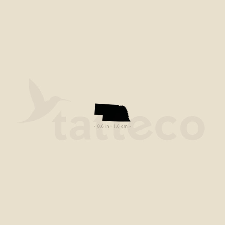 Nebraska Map Temporary Tattoo - Set of 3 – Tatteco