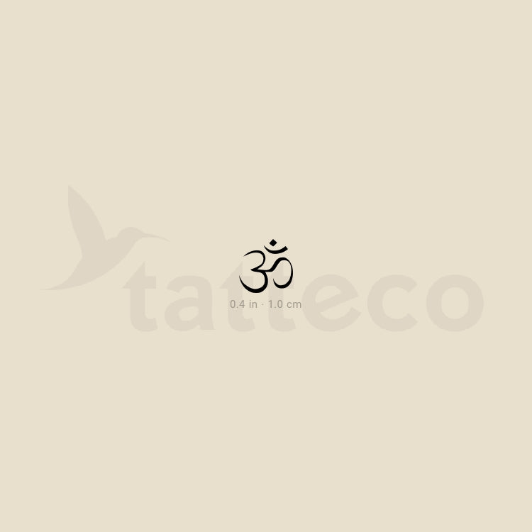 Tiny Fine Line Om Temporary Tattoo - Set of 3 – Tatteco