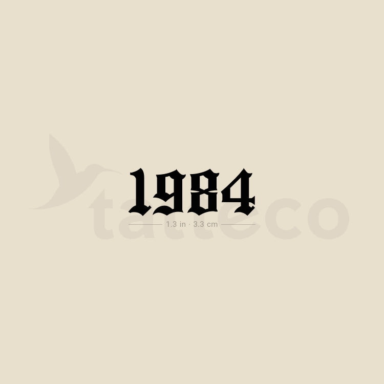 Gothic 1984 Temporary Tattoo - Set of 3 – Tatteco