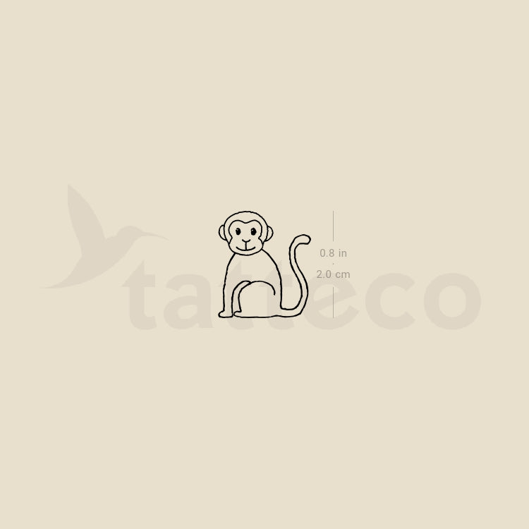 Monkey Temporary Tattoo - Set of 3 – Tatteco