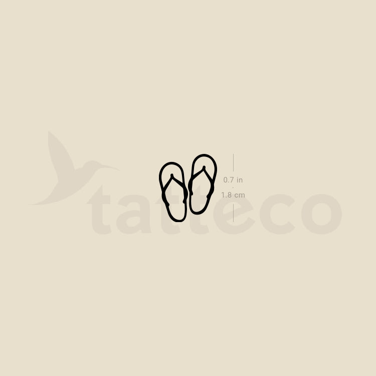 Flip Flops Temporary Tattoo - Set of 3 – Tatteco
