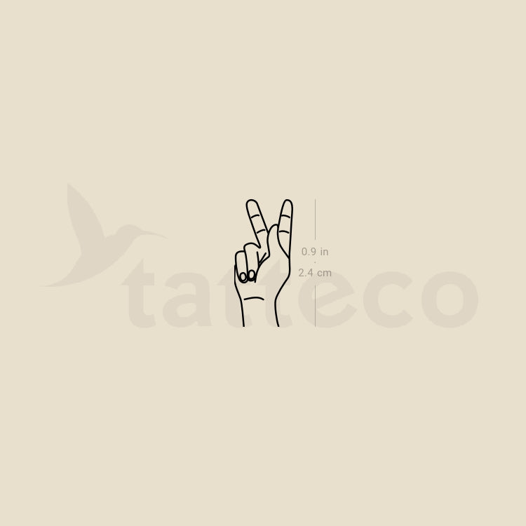 Sign Language K Temporary Tattoo - Set of 3 – Tatteco