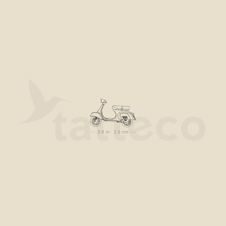 Vespa Scooter Temporary Tattoo - Set of 3 – Tatteco