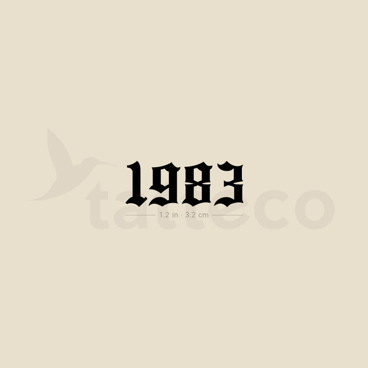 Gothic 1983 Temporary Tattoo - Set of 3 – Tatteco