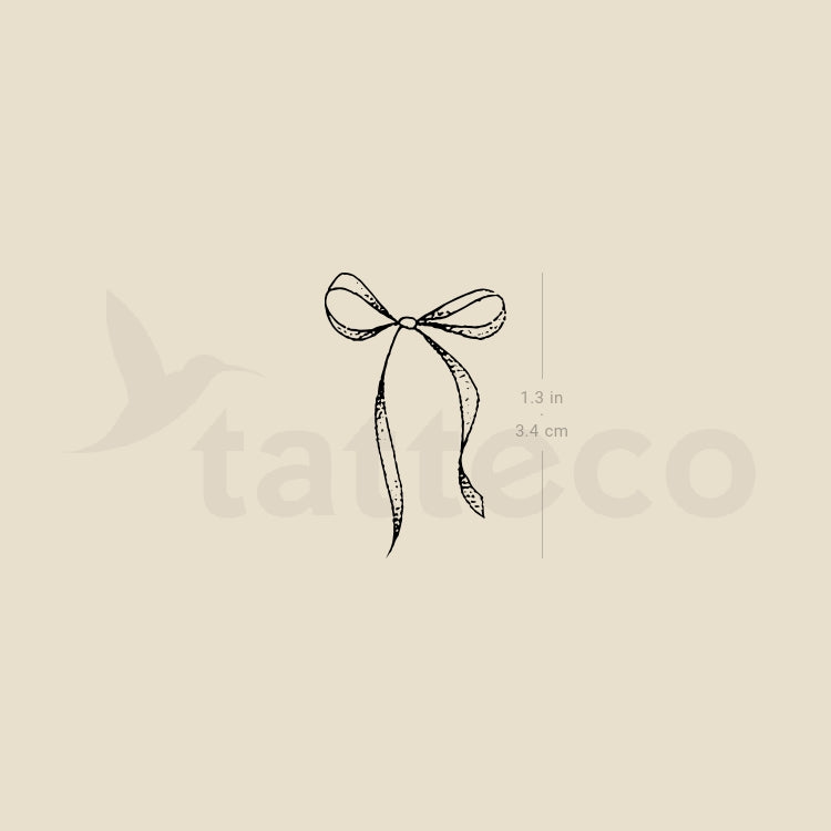 Small Ribbon Bow Temporary Tattoo - Set of 3 – Tatteco