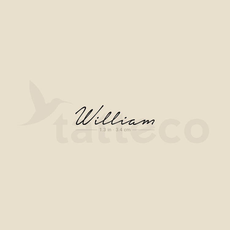 William Temporary Tattoo - Set of 3 – Tatteco