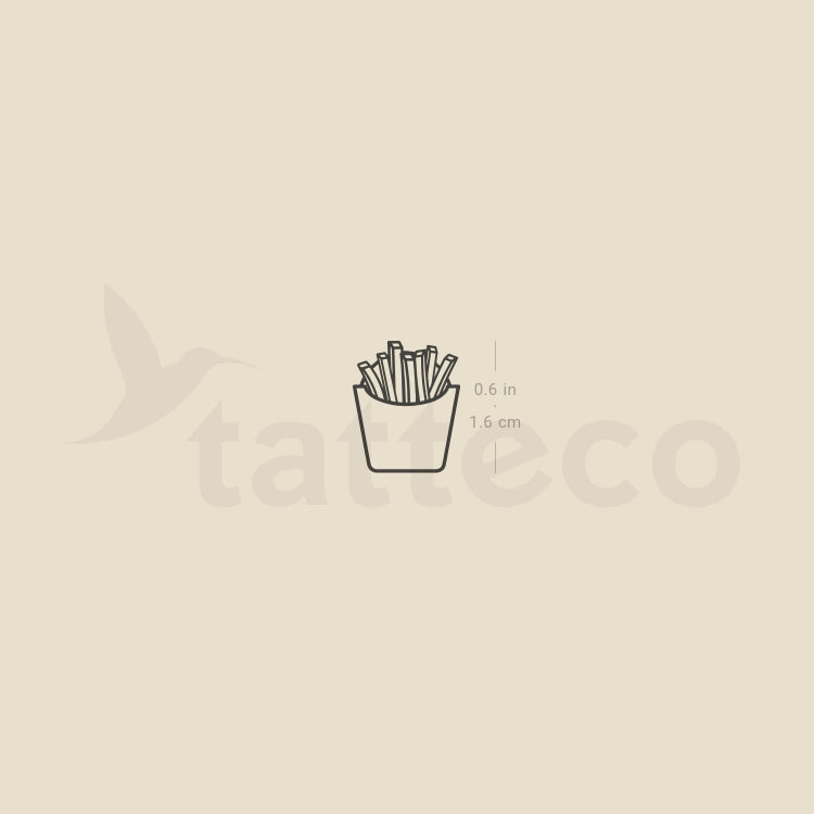 French Fries Temporary Tattoo - Set of 3 – Tatteco