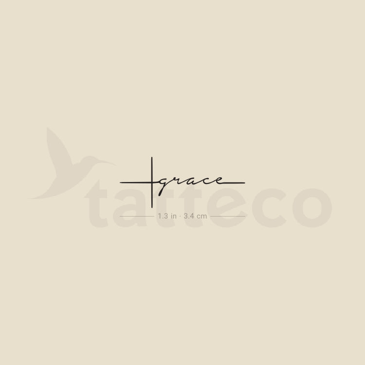 Grace Cross Temporary Tattoo - Set of 3 – Tatteco