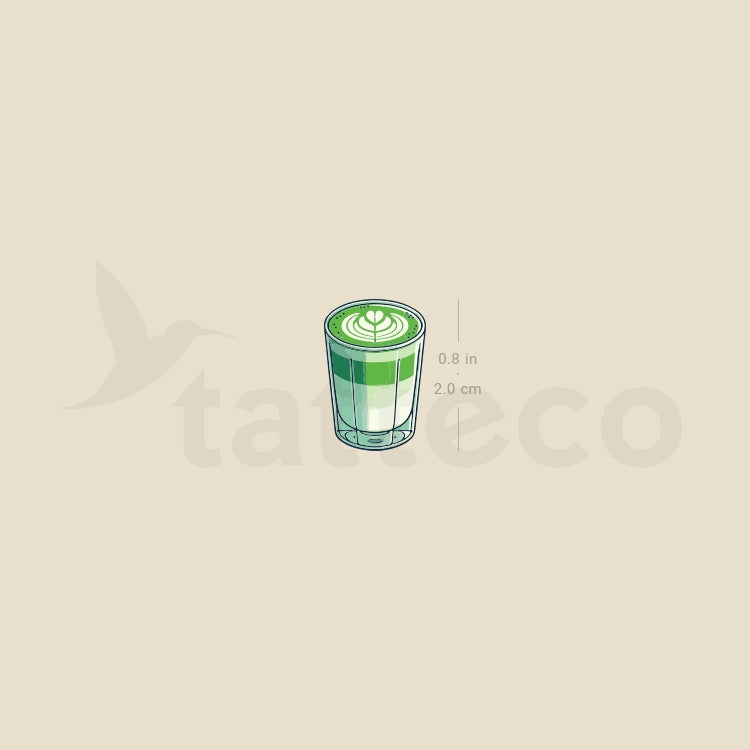 Matcha Latte Temporary Tattoo - Set of 3 – Tatteco