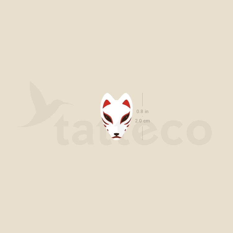 Kitsune Mask Temporary Tattoo - Set of 3 – Tatteco