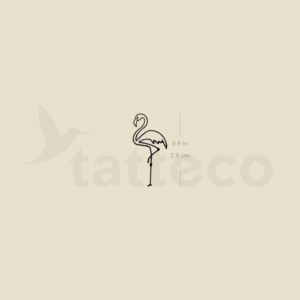 Single Line Flamingo Temporary Tattoo - Set of 3 – Tatteco