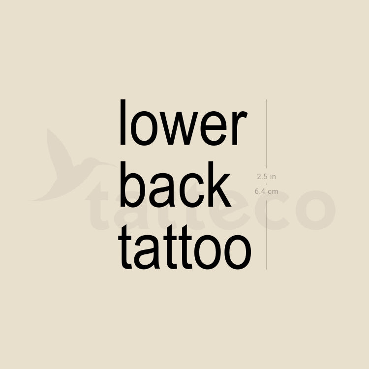 Lower Back Tattoo Temporary Tattoo - Set of 3 – Tatteco