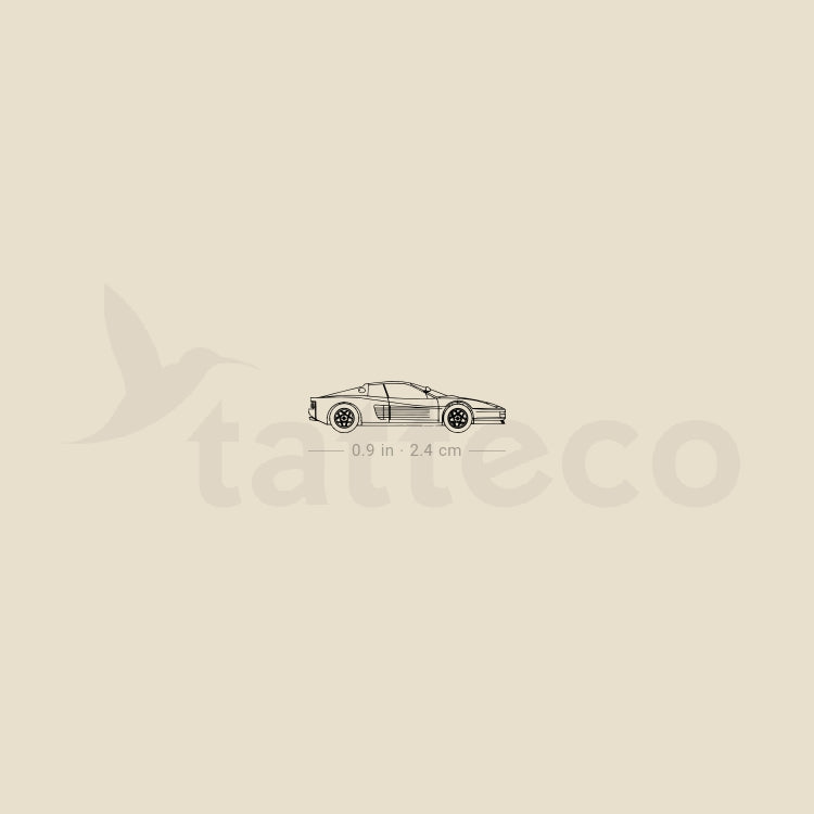 Ferrari Testarossa Temporary Tattoo - Set of 3 – Tatteco