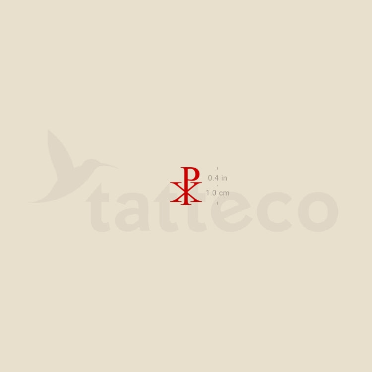 Red Chi Rho Temporary Tattoo - Set of 3 – Tatteco