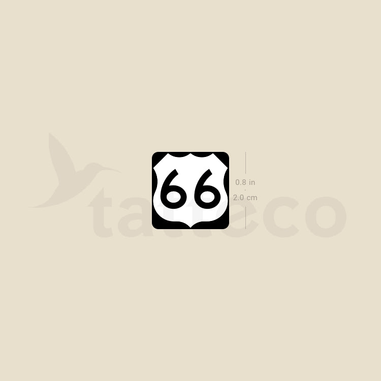 U.S. Route 66 Temporary Tattoo - Set of 3 – Tatteco